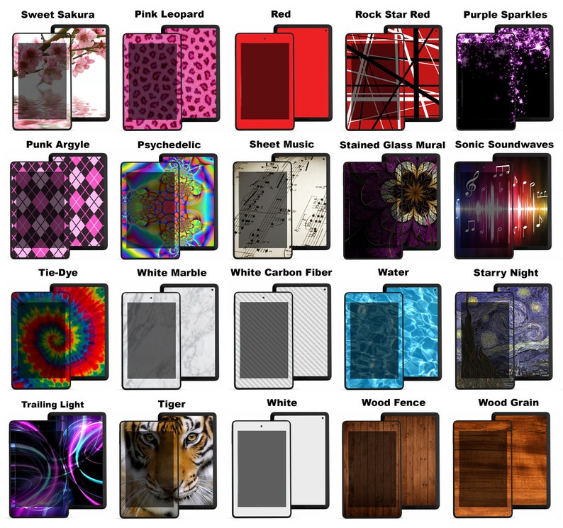Choose Any 1 Custom Vinyl Skin / Decal / Sticker Design for the Amazon ...