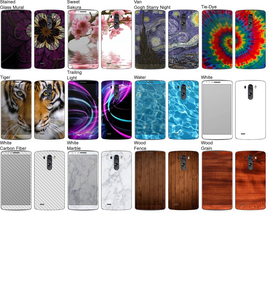 Choose Any 2 Designs Vinyl Skins / Decals / Stickers for LG | Etsy