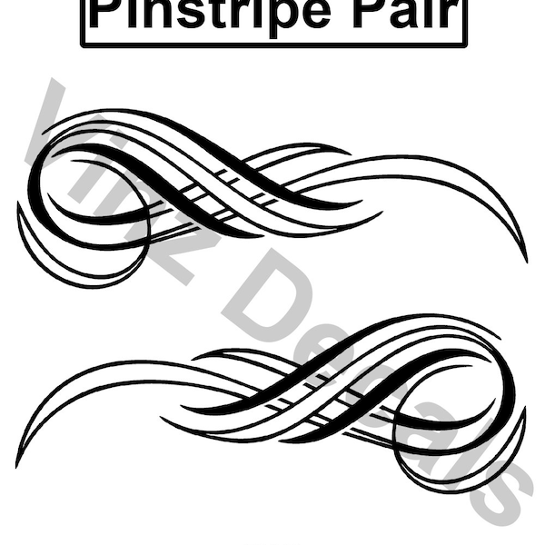 Scroll Pinstripe Decal - Etsy