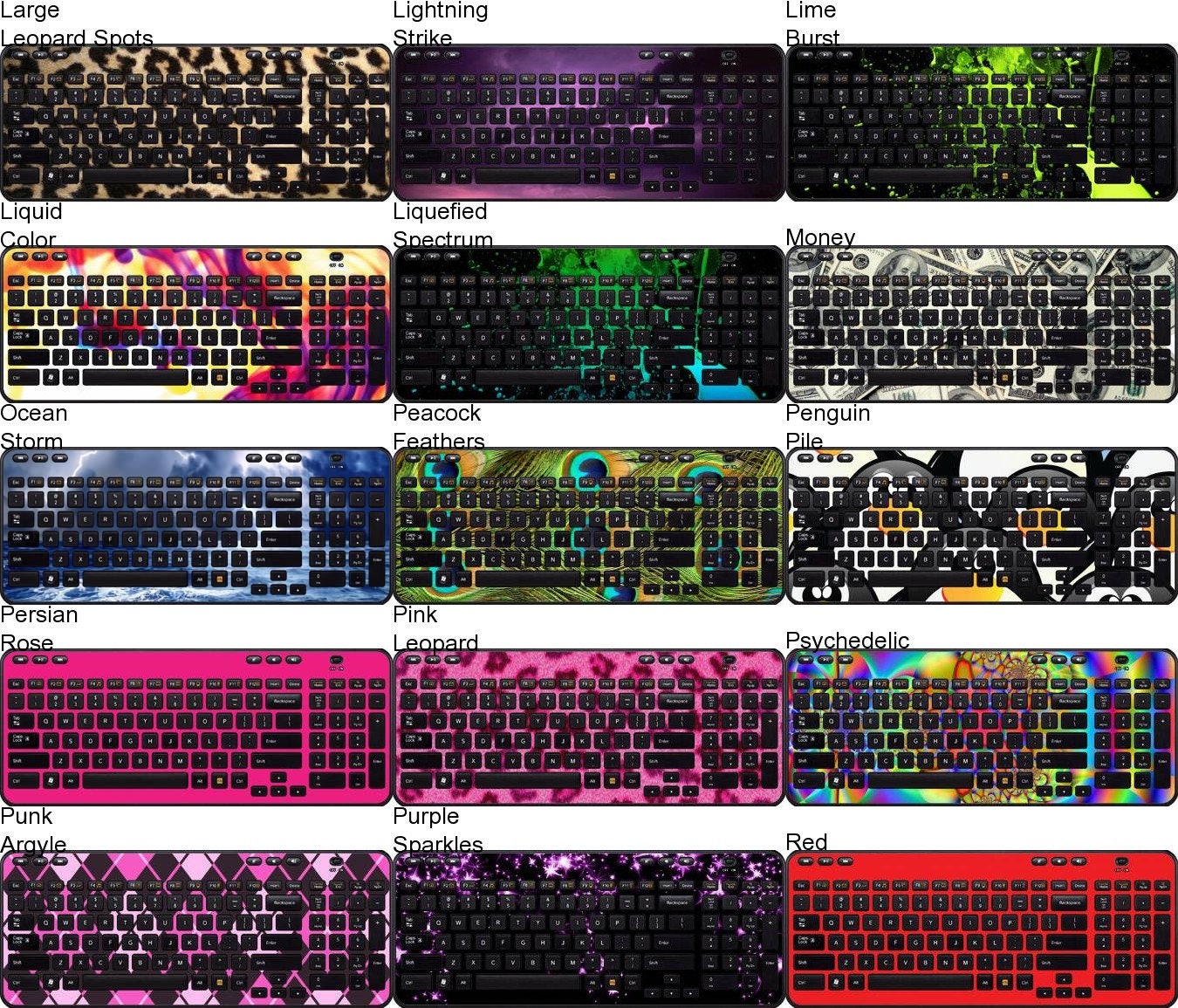 Choose Any Cosmetic Vinyl Skin / Decal / Sticker Design for Logitech ...