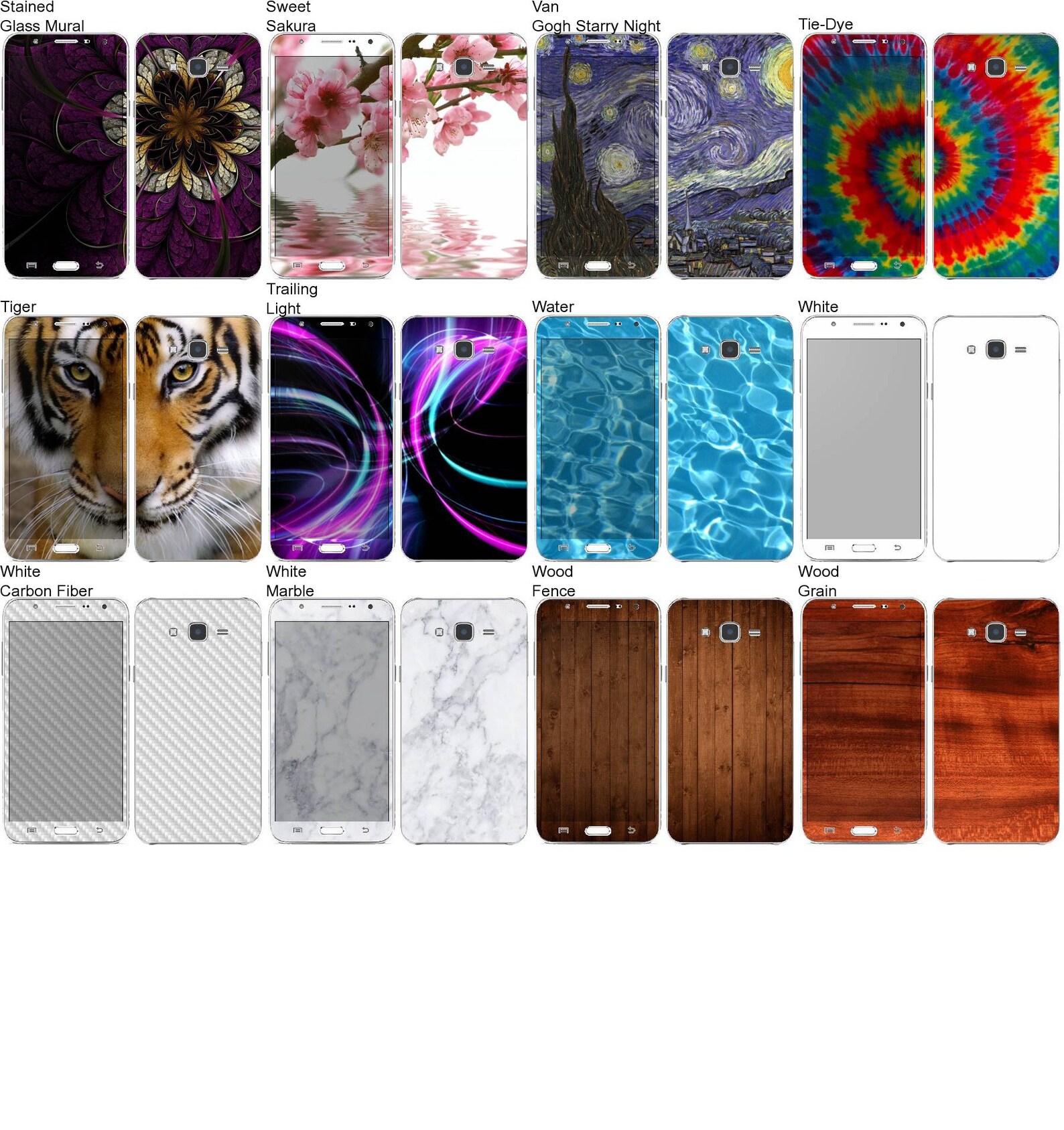 Choose Any 2 Designs - Vinyl Skins / Decals / Stickers for Samsung ...