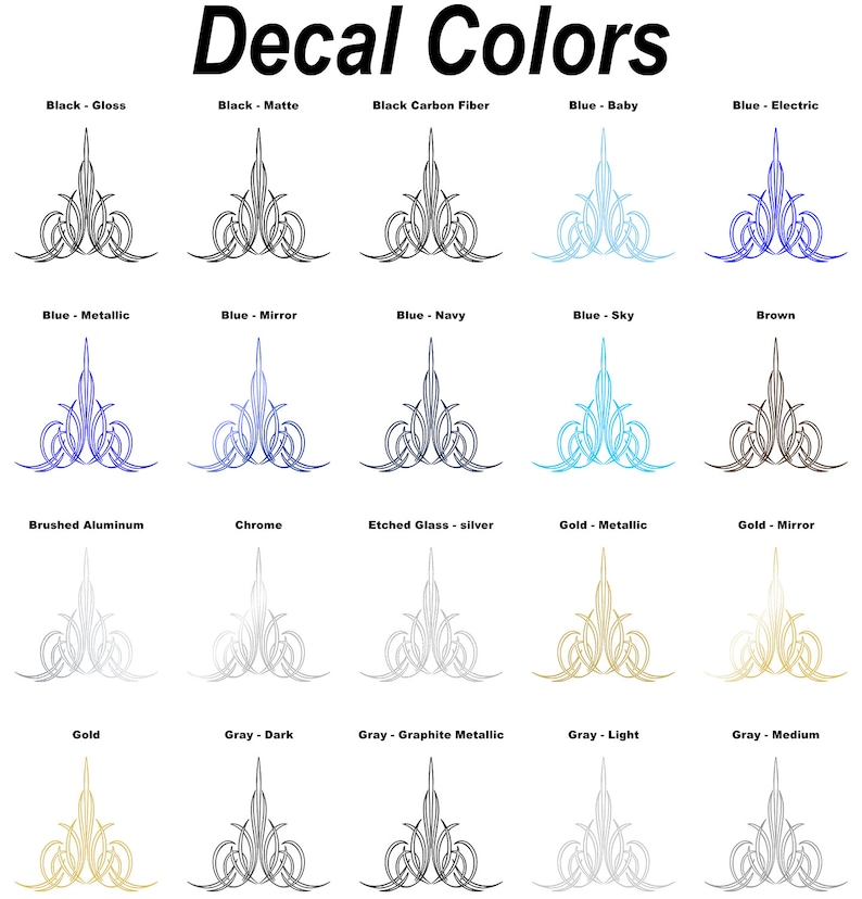 High-quality Vinyl Pinstripe Decal Design - Many Colors and Sizes ...