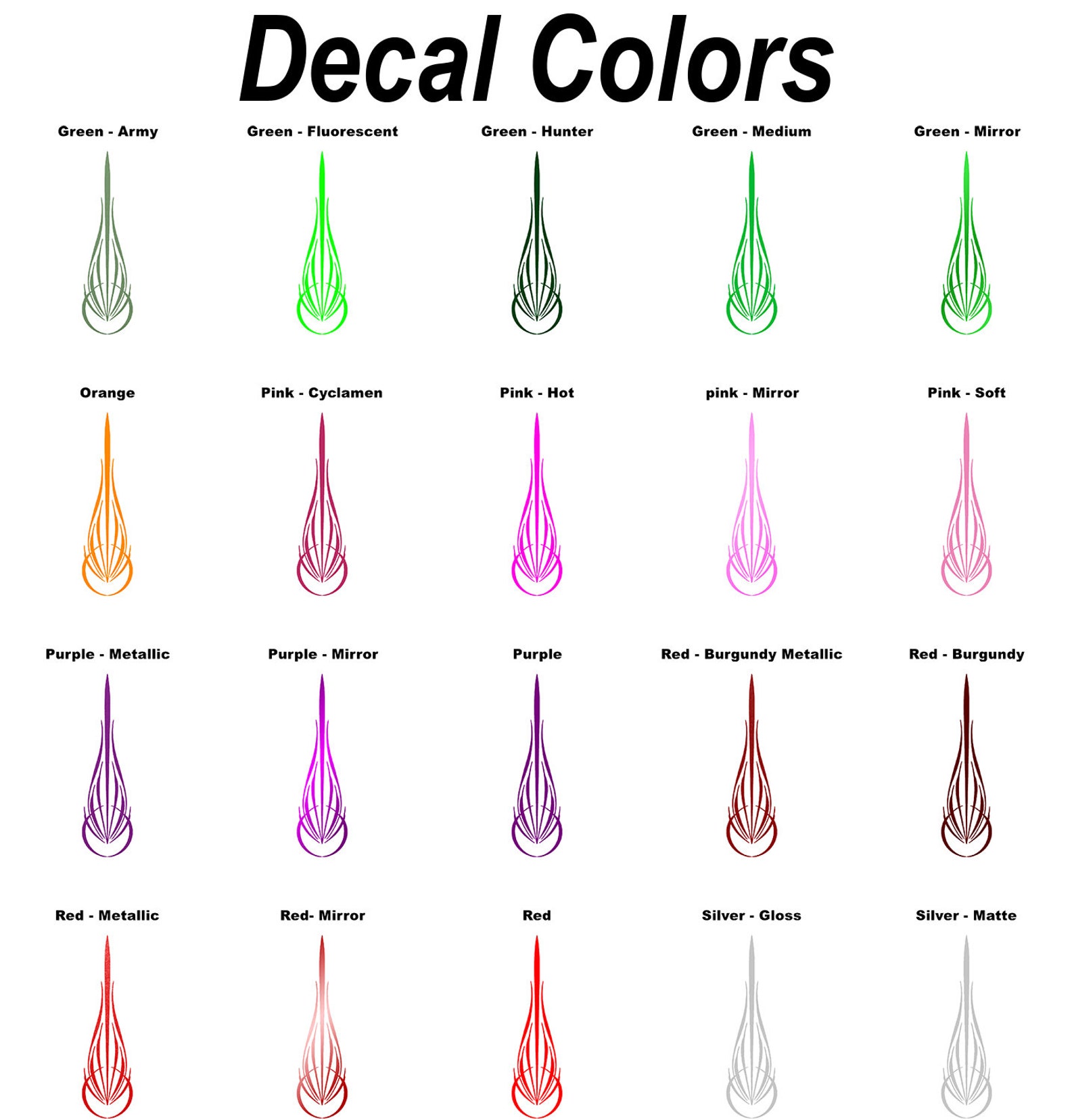 High-quality Vinyl Pinstripe Decal Design Many Colors and | Etsy