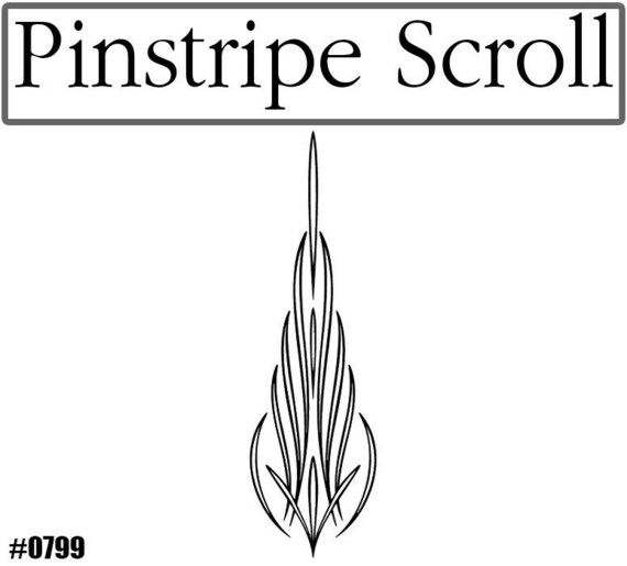 Pinstripe Decal / Scroll Pair Many Colors and Sizes To Choose | Etsy