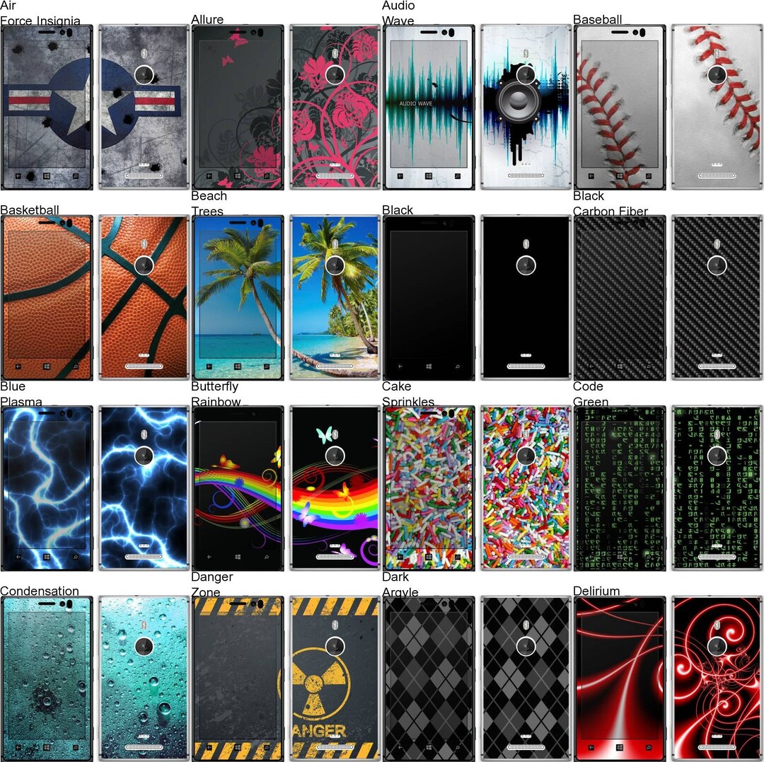 Choose Any 2 Designs - Vinyl Skins / Decals / Stickers for Nokia Lumia ...