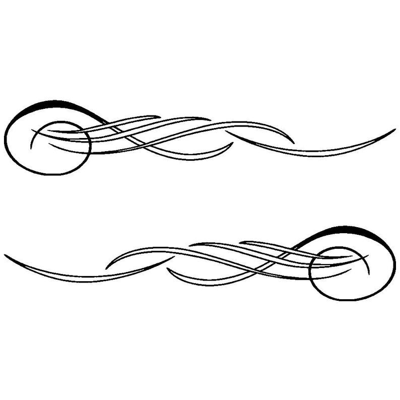 Pinstripe Decal / Scroll Pair Many Colors and Sizes to Choose From ...