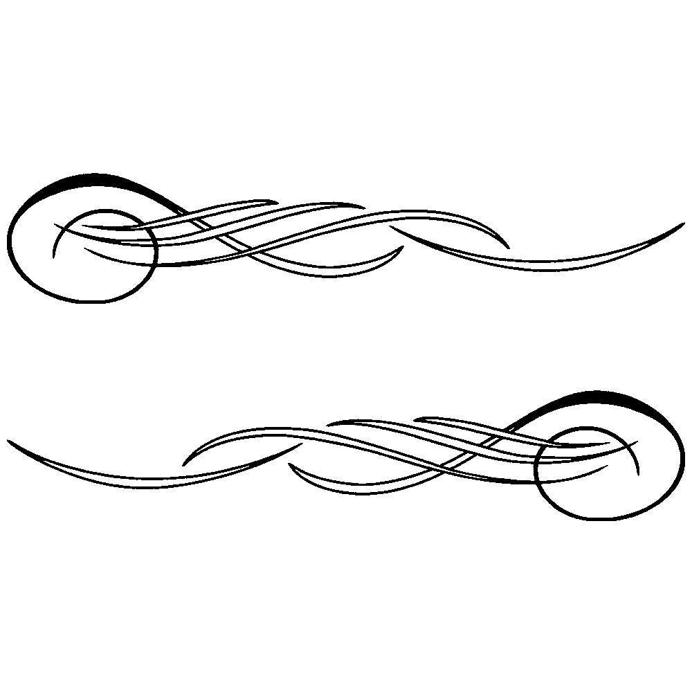 Pinstripe Decal / Scroll Pair Many Colors and Sizes to Choose From ...