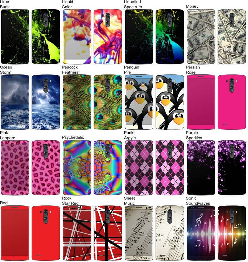 Choose Any 2 Designs Vinyl Skins / Decals / Stickers for LG | Etsy