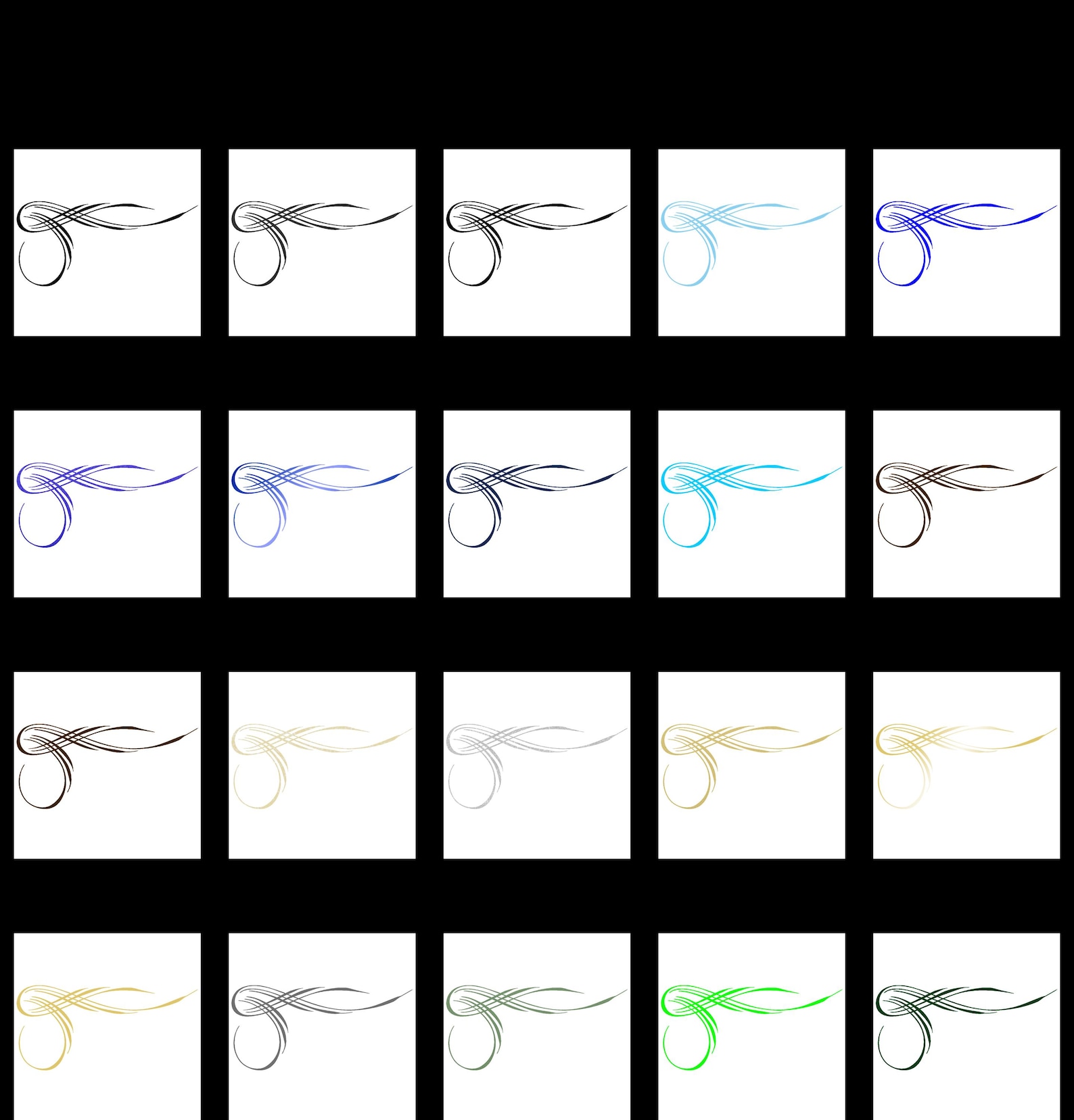 Pinstripe Decal / Scroll Pair Many Colors and Sizes to Choose From ...