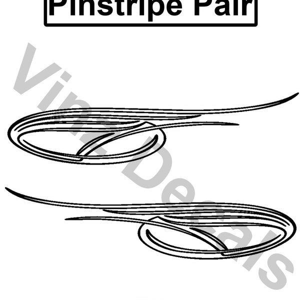 Scroll Pinstripe Decal - Etsy