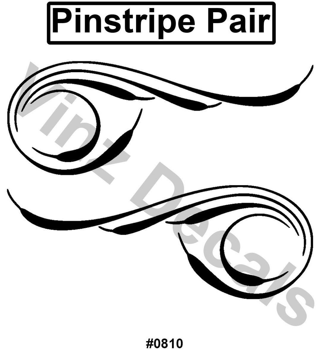 Pinstripe Decal / Scroll Pair Many Colors and Sizes to Choose From ...