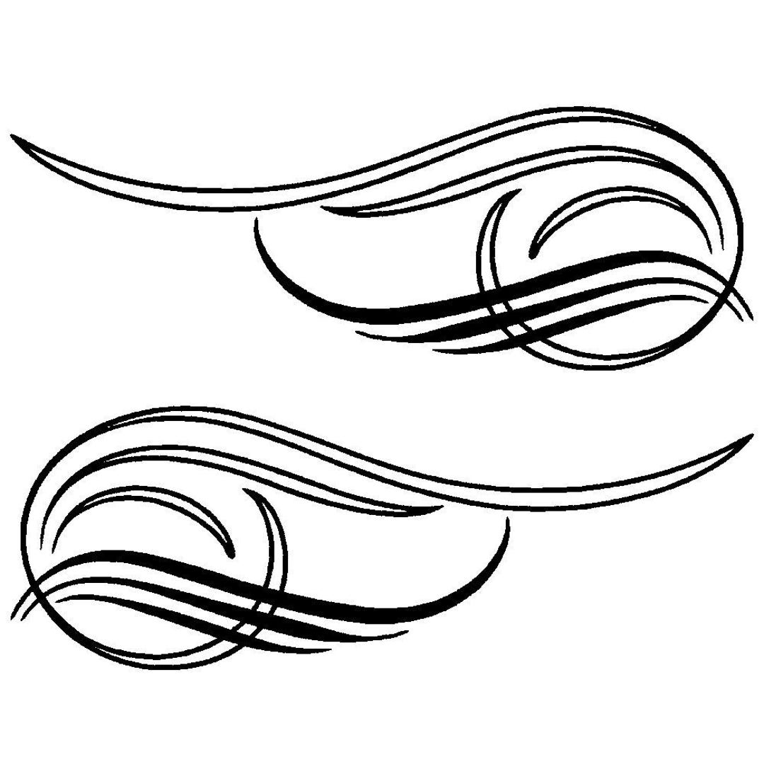 Pinstripe Decal / Scroll Pair Many Colors and Sizes to Choose From ...