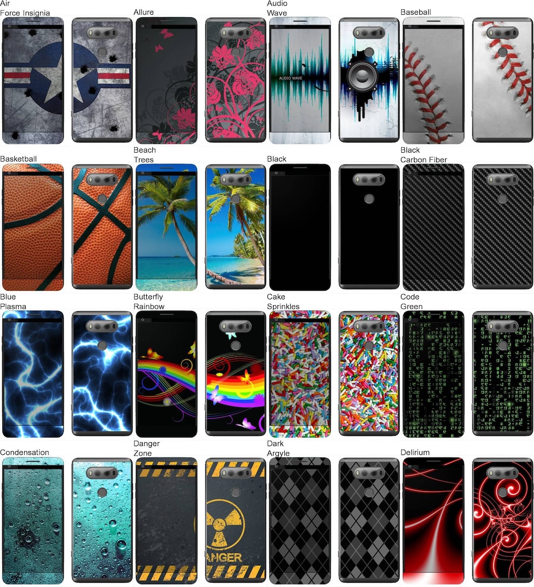 Choose Any 2 Designs - Vinyl Skins / Decals / Stickers for LG V20 ...