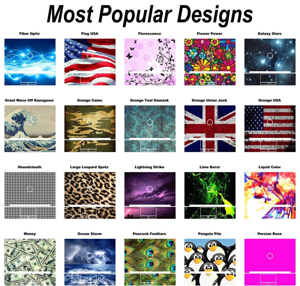 Choose Any 1 Custom Vinyl Skin / Decal / Sticker Design for | Etsy