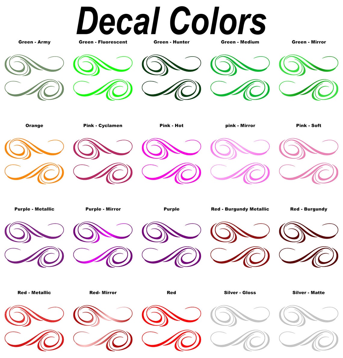 High-quality Vinyl Pinstripe Decal Pair Many Colors and - Etsy