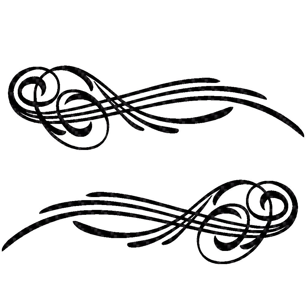 Pinstripe Decal / Scroll Pair Many Colors and Sizes to Choose From ...