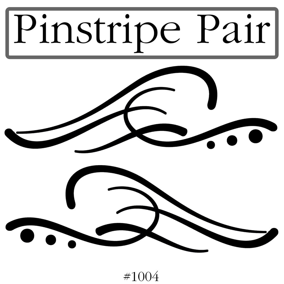 Pinstripe Decal / Scroll Pair Many Colors and Sizes to Choose From ...