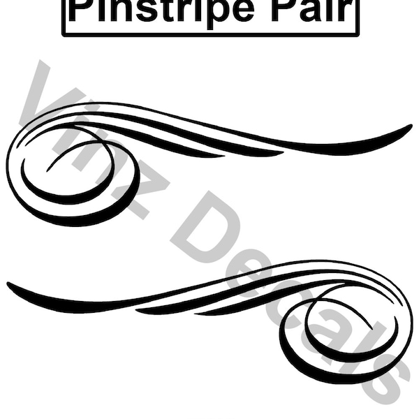 Scroll Pinstripe Decal - Etsy