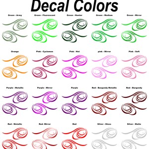 Pinstripe Decal / Scroll Pair Many Colors and Sizes to Choose From ...