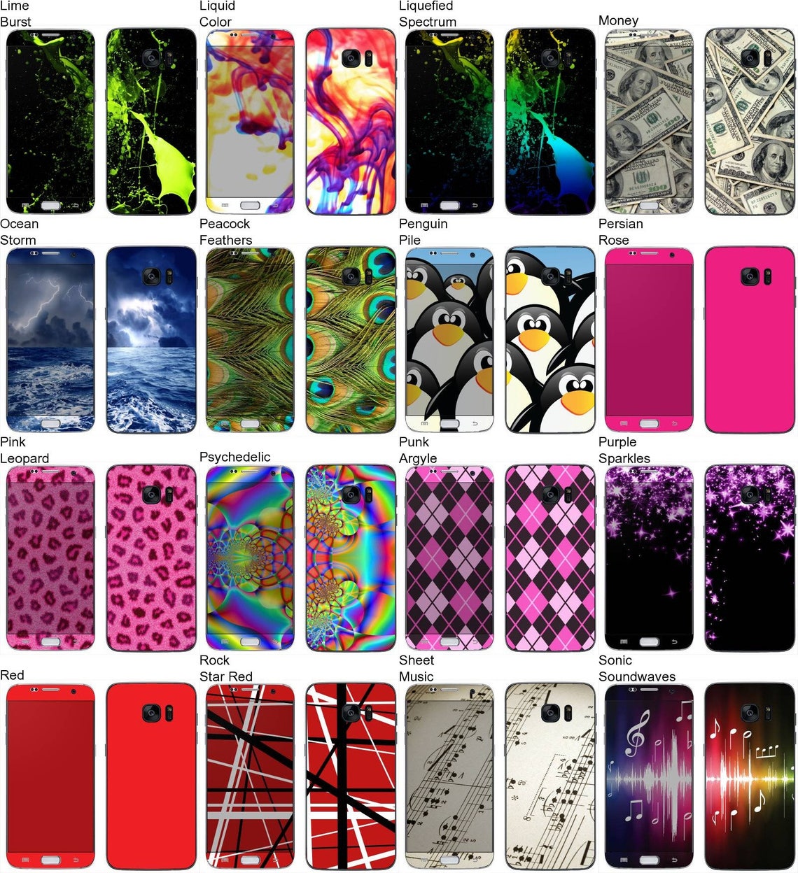 Choose Any 2 Designs - Vinyl Skins / Decals / Stickers for Samsung ...