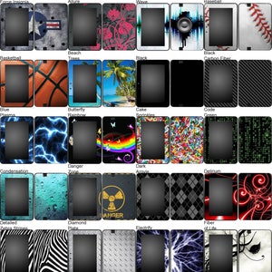 Choose Any 1 Vinyl Decal/sticker/skin Design for the Amazon Kindle Fire ...