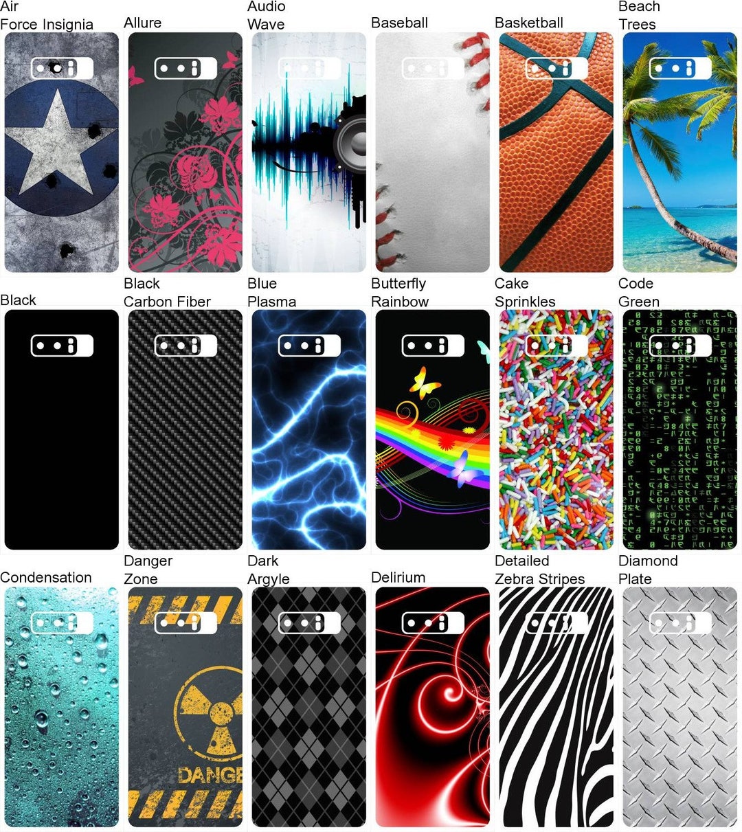 Choose Any 2 Designs - Vinyl Skins / Decals / Stickers for Samsung ...
