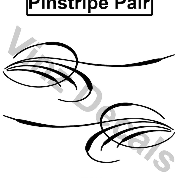 Scroll Pinstripe Decal - Etsy