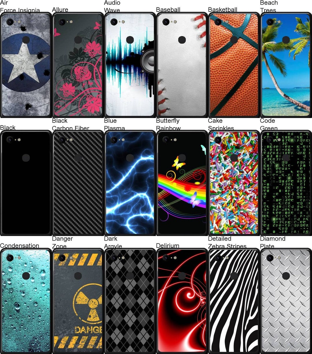 Choose Any 2 Designs - Vinyl Skins / Decals / Stickers for Google Pixel ...
