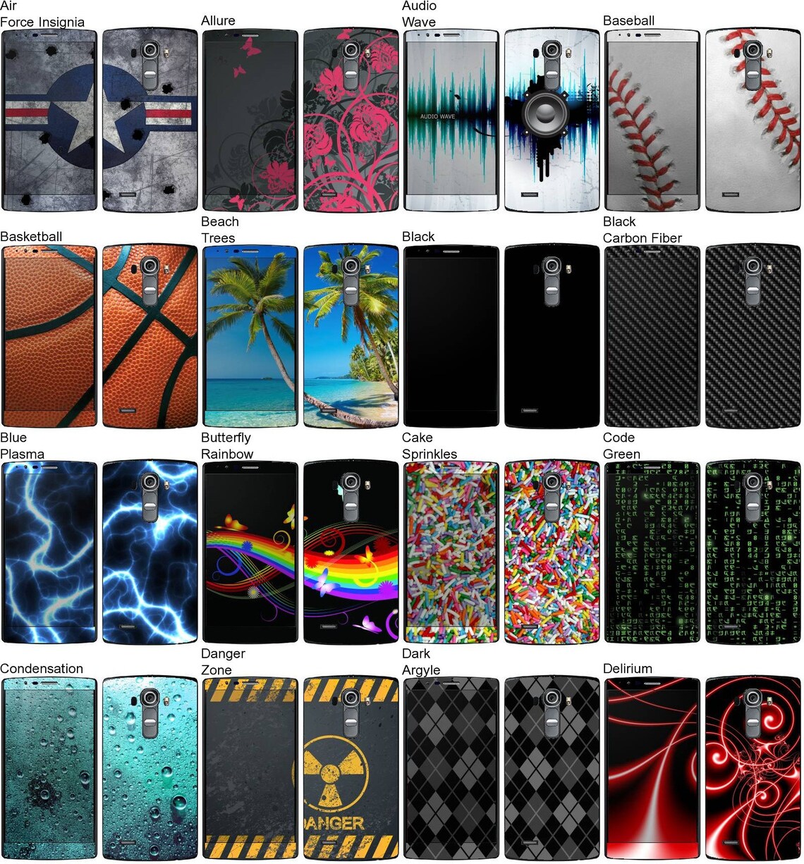 Choose Any 2 Designs Vinyl Skins / Decals / Stickers for LG - Etsy