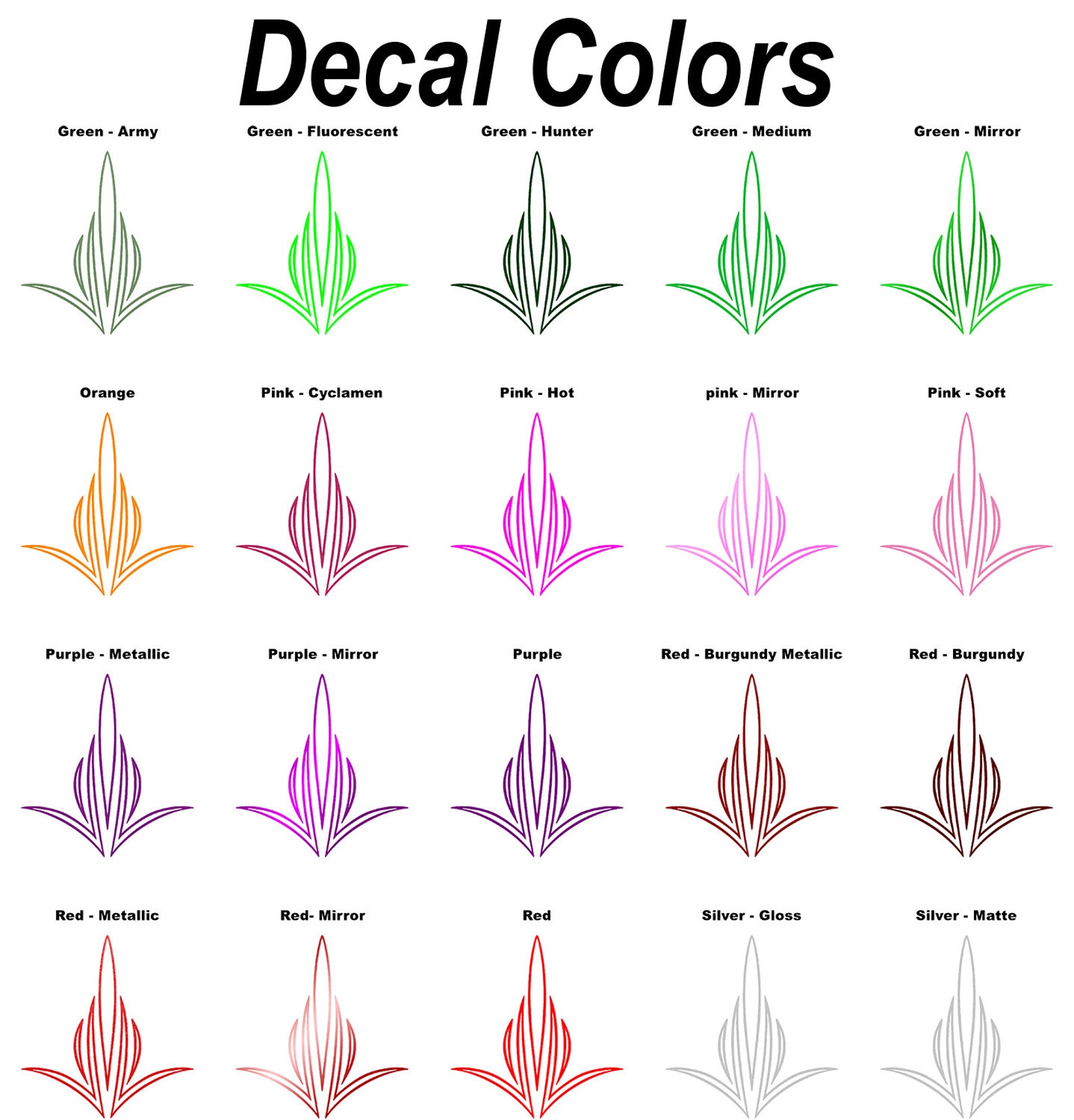 High-quality Vinyl Pinstripe Decal Design Many Colors and | Etsy