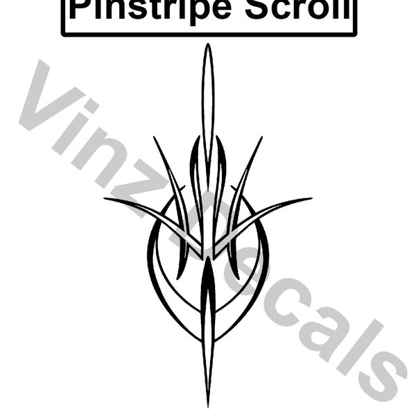 Scroll Pinstripe Decal - Etsy