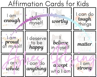 Sea Life Mini Affirmation Cards for Kids Affirmation Cards ...