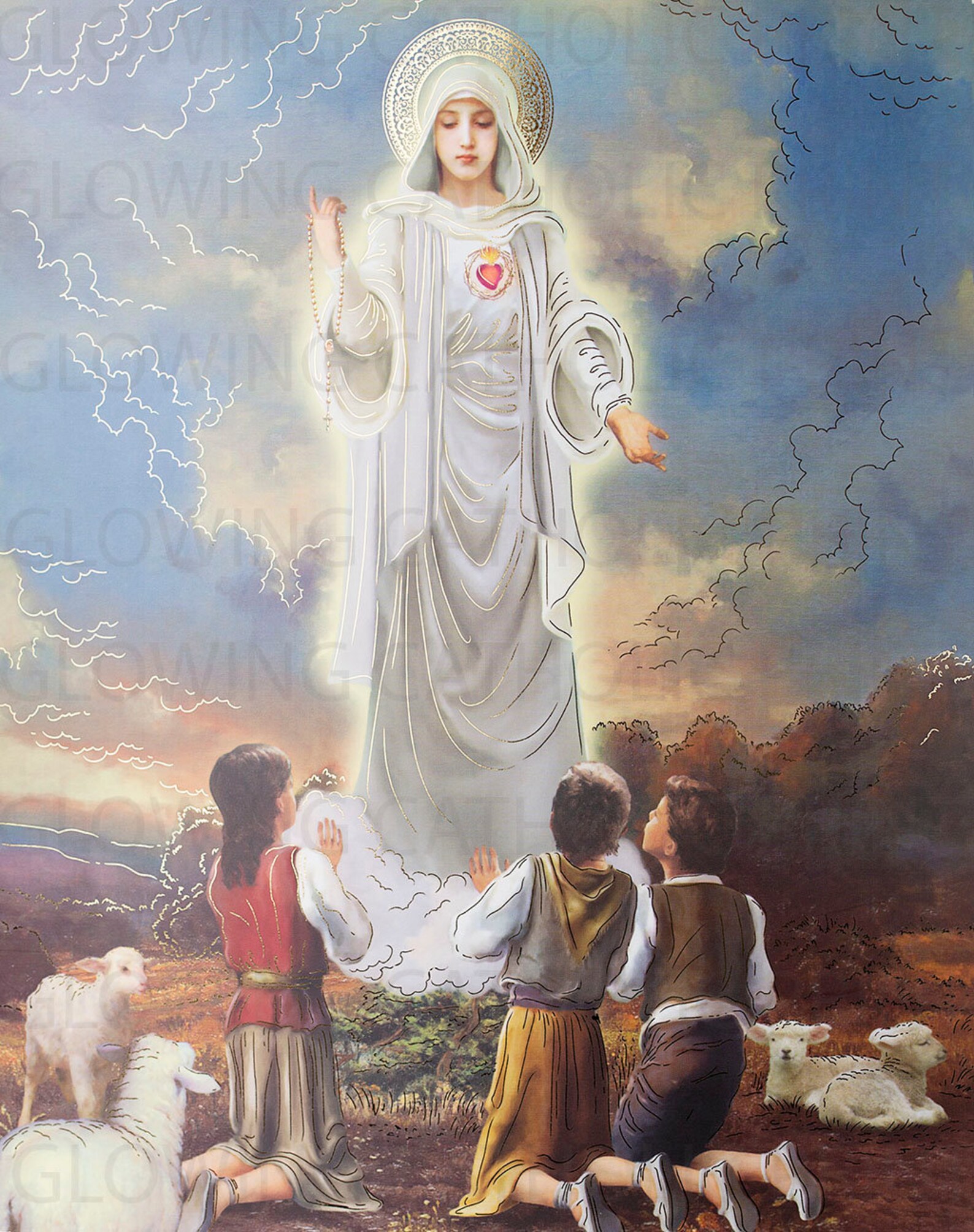 Our Lady of Fatima Print Spiritual Gift Religious Art Lady - Etsy