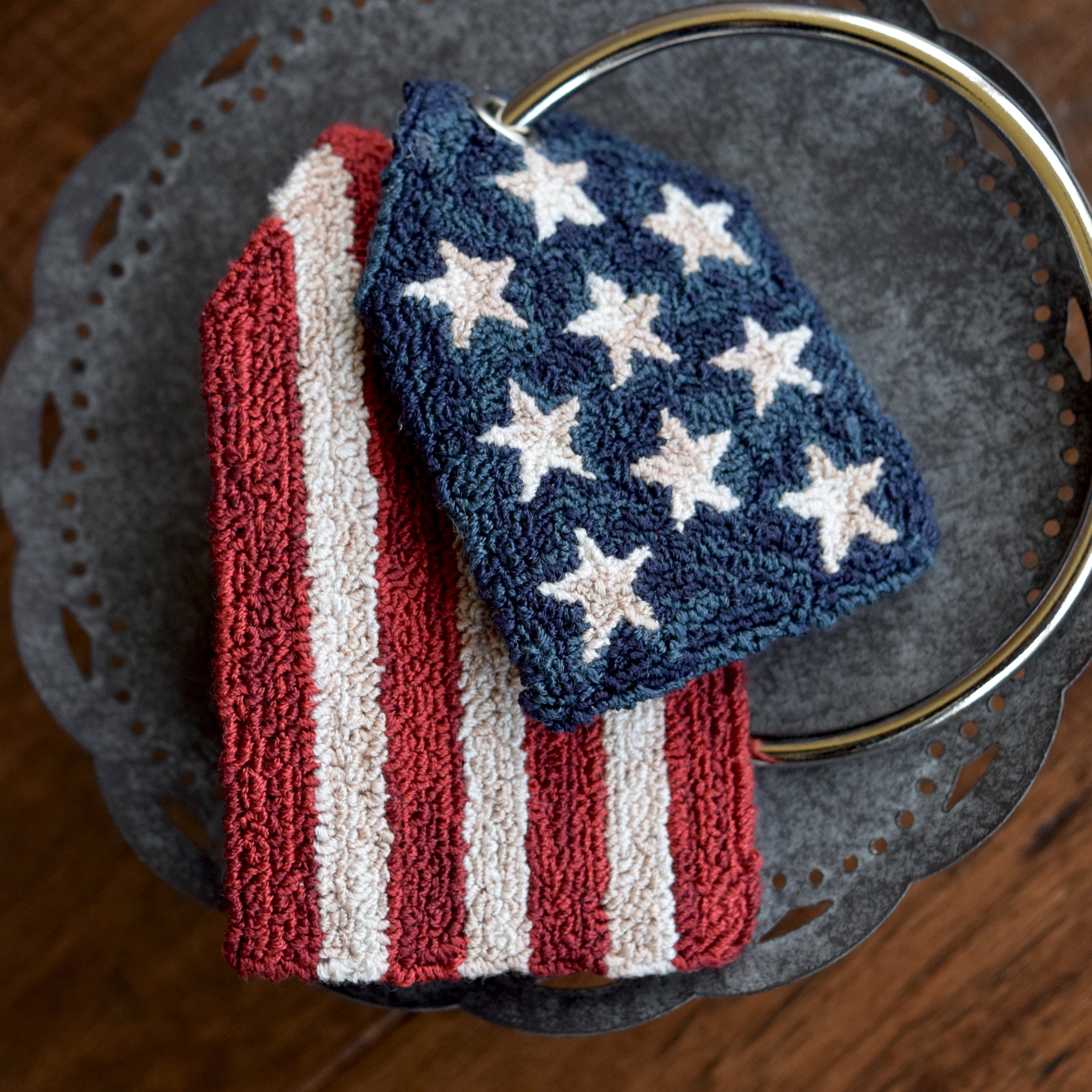 Stars and Stripes Punch Needle Pattern + Fabric + Hardware - Etsy