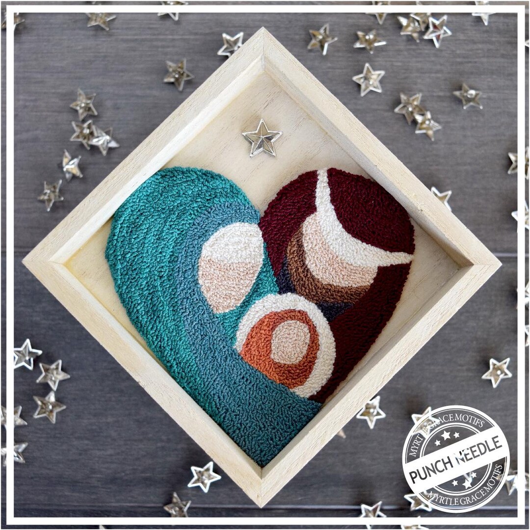 The Heart of Christmas + Punch Needle Pattern + Fabric + Accoutrements ...