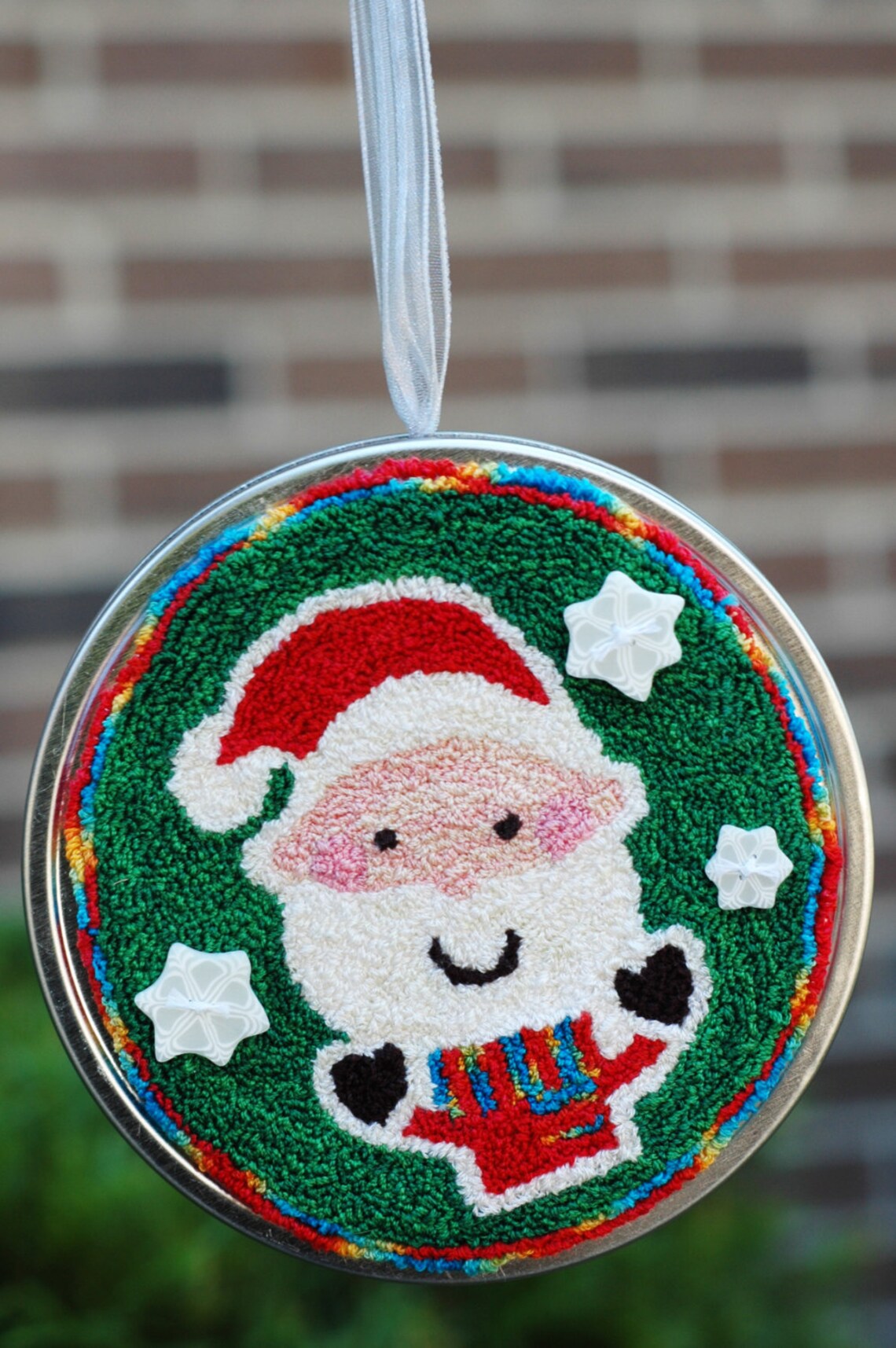 Tree Trimmers Santa Punch Needle | Etsy