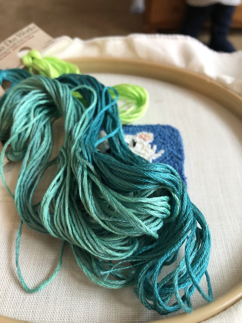 Swimming With the Fishes Punch Needle | Etsy