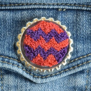 Fanny's Fantastic Flair Punch Needle Pattern + Fabric + Bottle Cap - Etsy