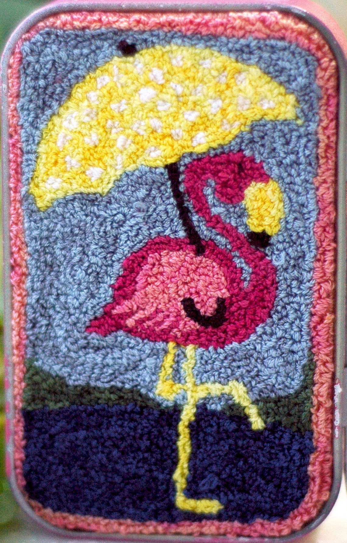 Pretty in Pink Punch Needle Pattern & Fabric | Etsy