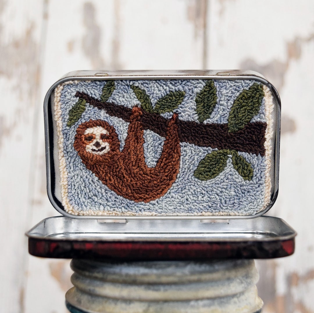Steve the Sleepy Sloth Punch Needle Pattern & Fabric - Etsy