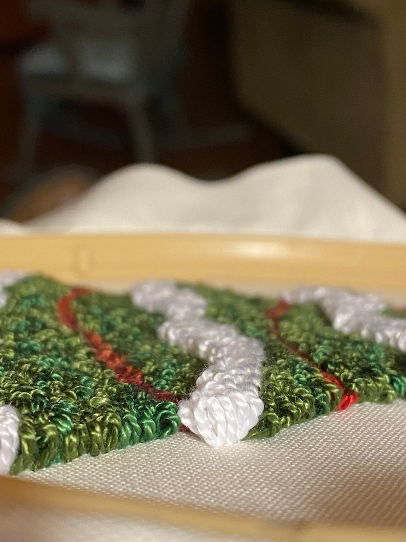 Oh Christmas Tree Punch Needle Pattern, Fabric + Star - Etsy