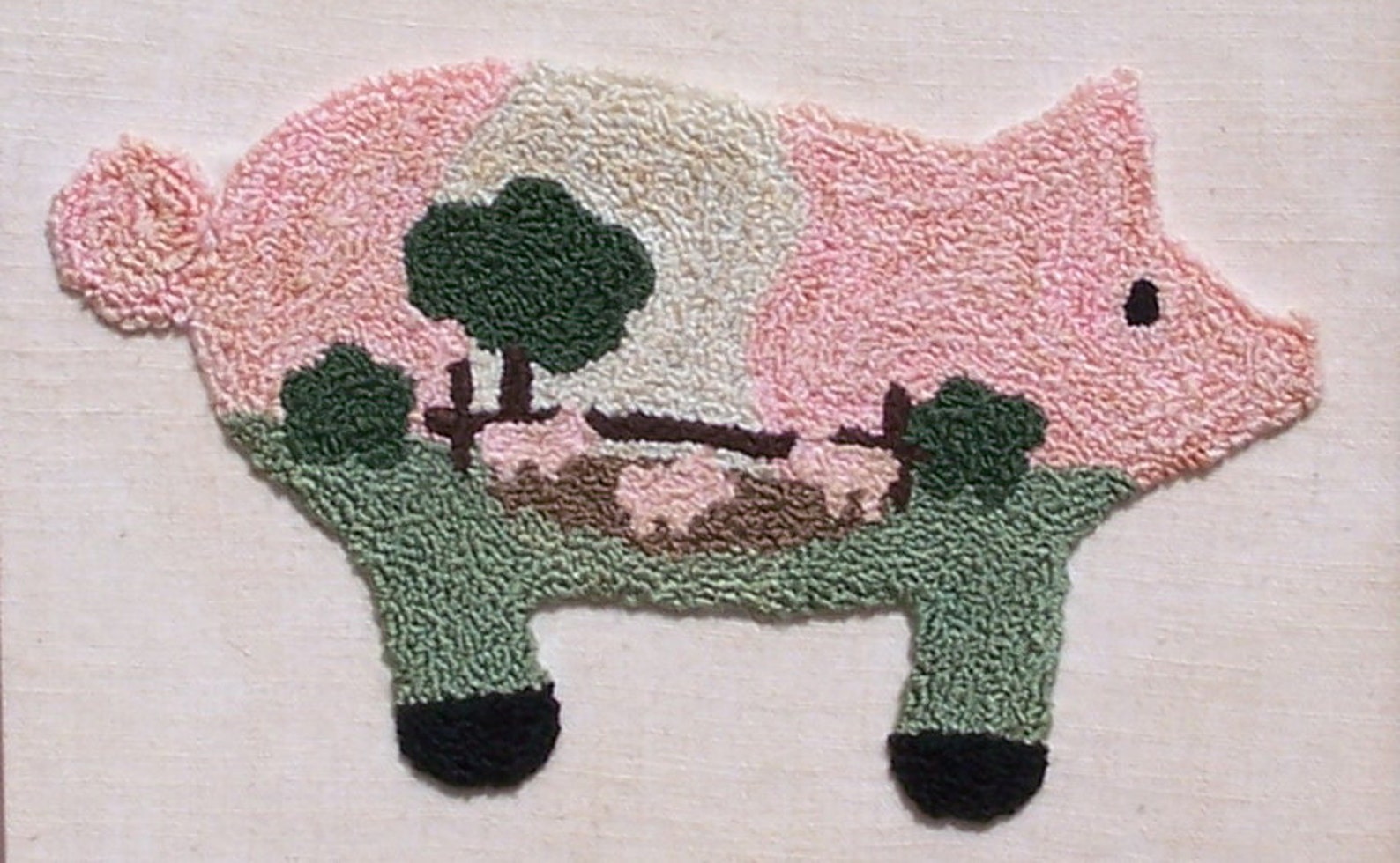 Oink Oink Pig Pen Punch Needle | Etsy