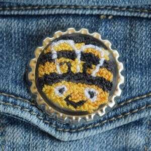 Fanny's Fantastic Flair Punch Needle Pattern + Fabric + Bottle Cap - Etsy