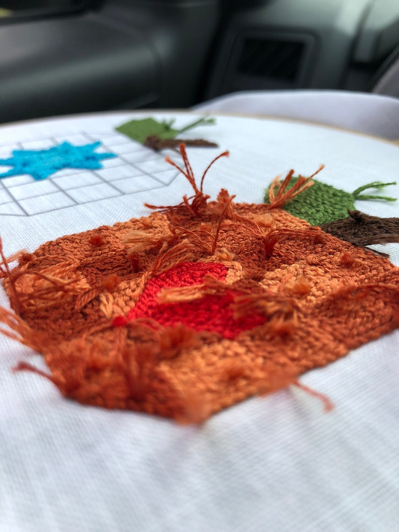 Patchwork Pumpkins Punch Needle Pattern & Fabric - Etsy