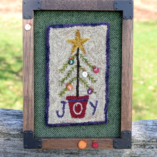 E Pattern Oh Chistmas Tree Punch Needle Wood Box - Etsy