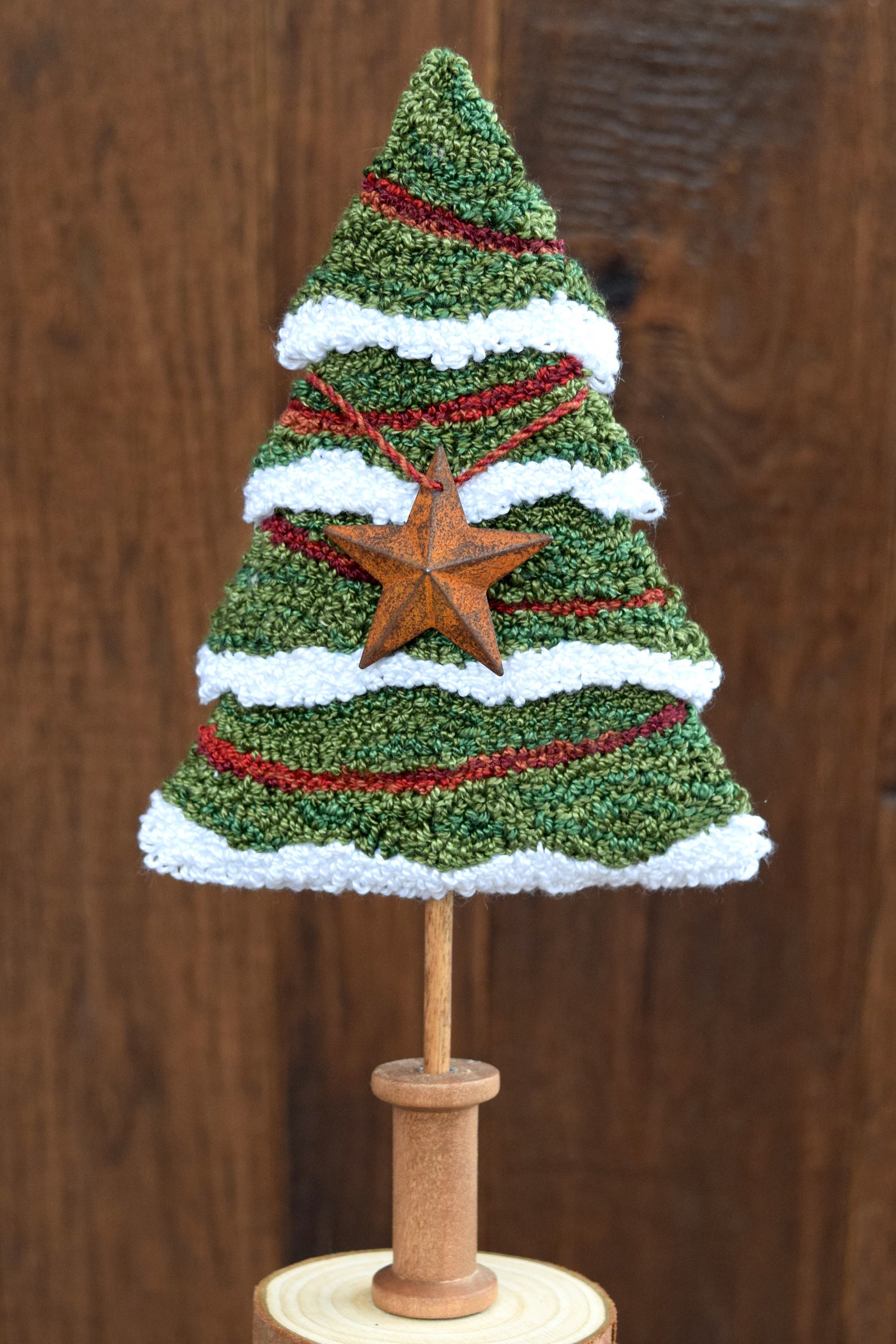 Oh Christmas Tree Punch Needle Pattern, Fabric + Star - Etsy