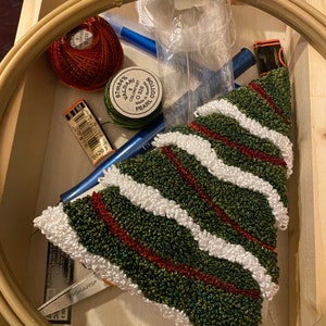 Oh Christmas Tree Punch Needle Pattern, Fabric + Star - Etsy