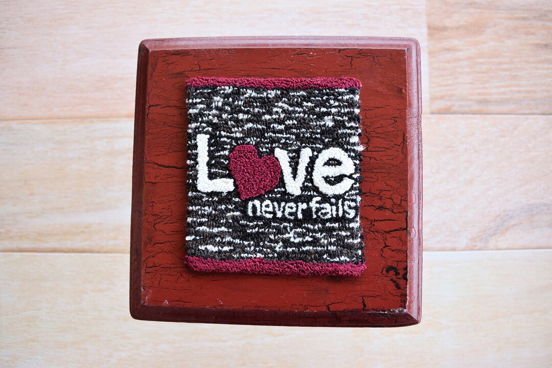 Love Never Fails Punch Needle Pattern + Fabric - Etsy