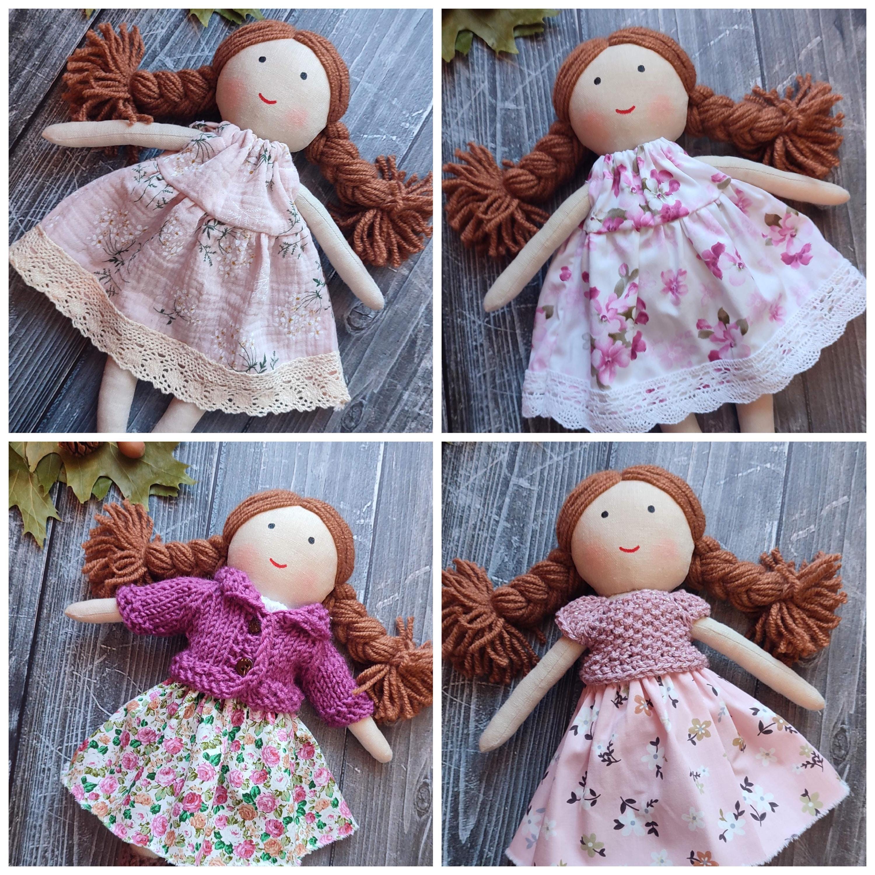 Handmade Rag Doll Girl With Clothes Personalised Cloth Doll With ...