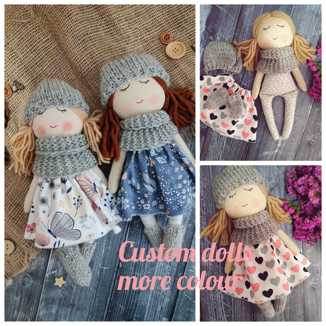 Custom Modern Rag Doll 12 Inch Made to Order Personalized Doll ...